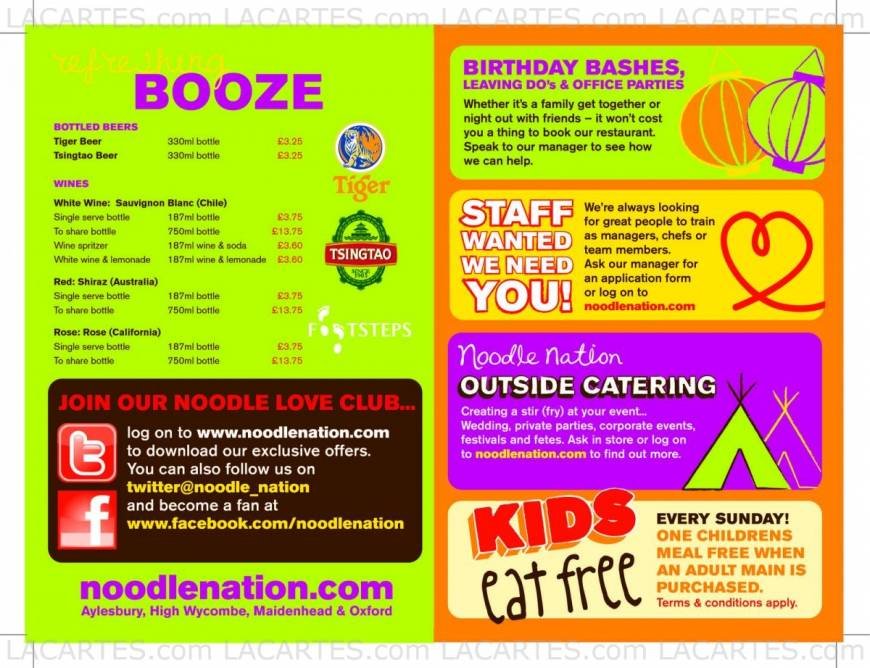 #2 of 3 Price Lists & Menus – Noodle Nation High Wycombe Noodle Bar