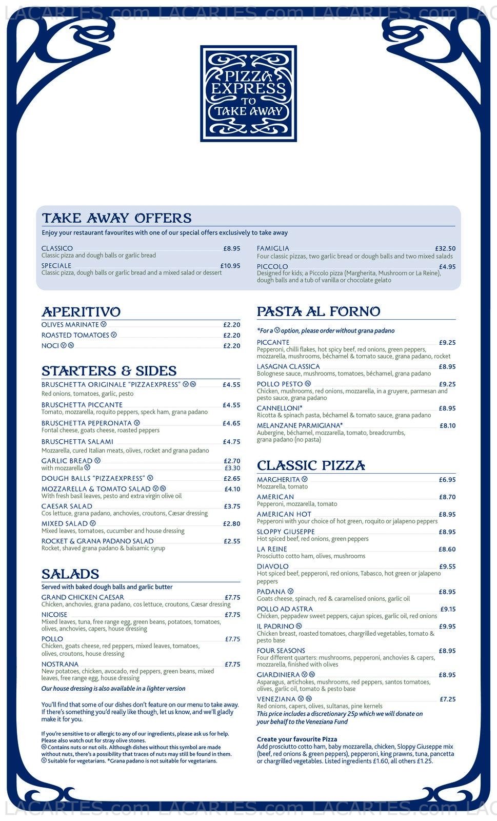 #3 of 4 Price Lists & Menus – PizzaExpress Pinner Authentic Italian Cuisine