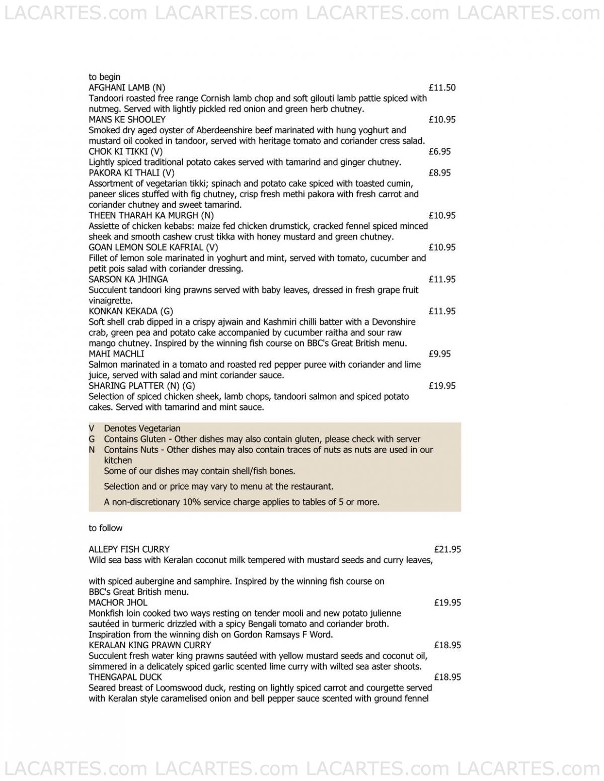 #1 of 6 Price Lists & Menus – Lasan Restaurant Birmingham Authentic ...