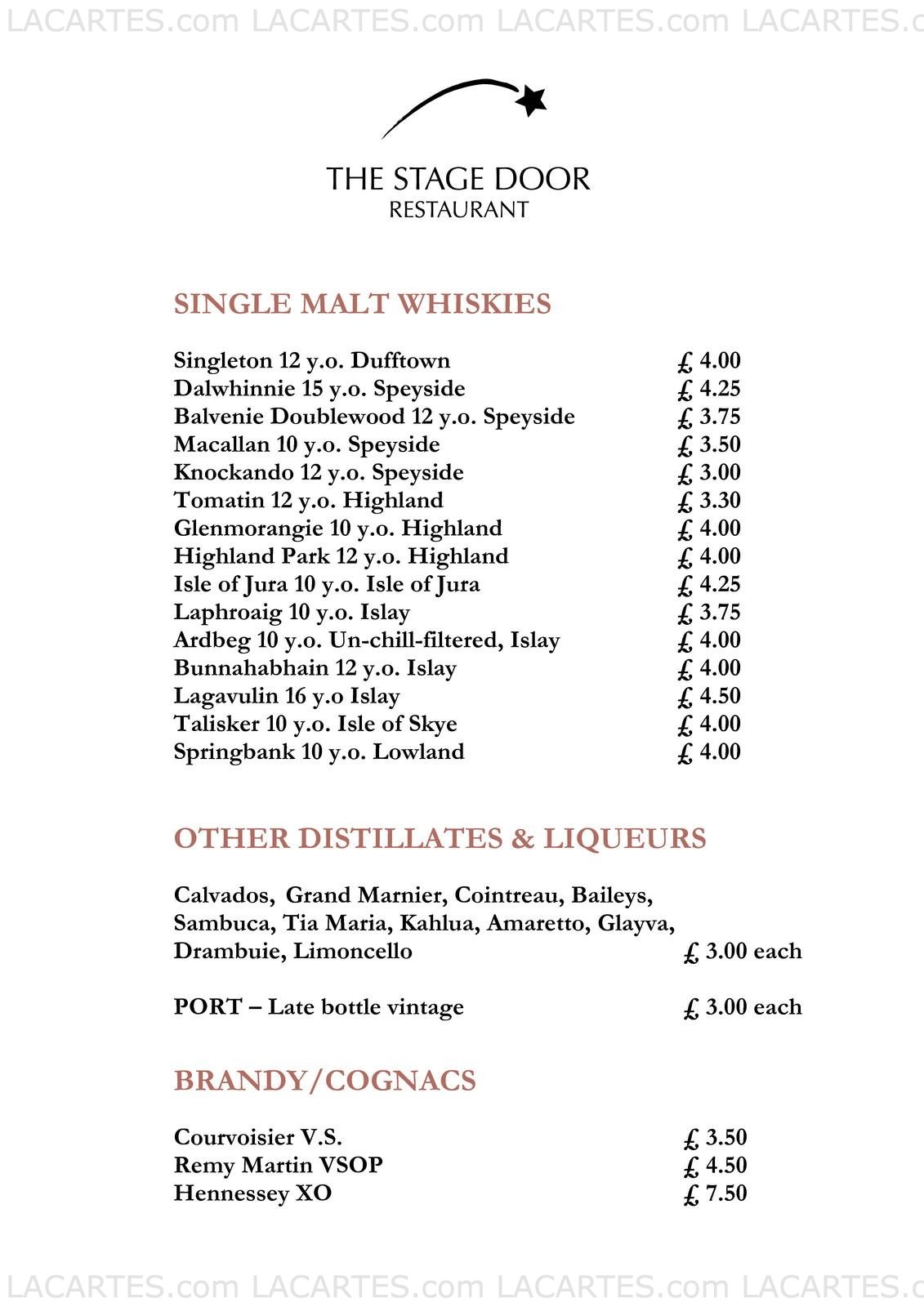 #6 of 9 Price Lists & Menus – The Stage Door Restaurant Aberdeen Seafood