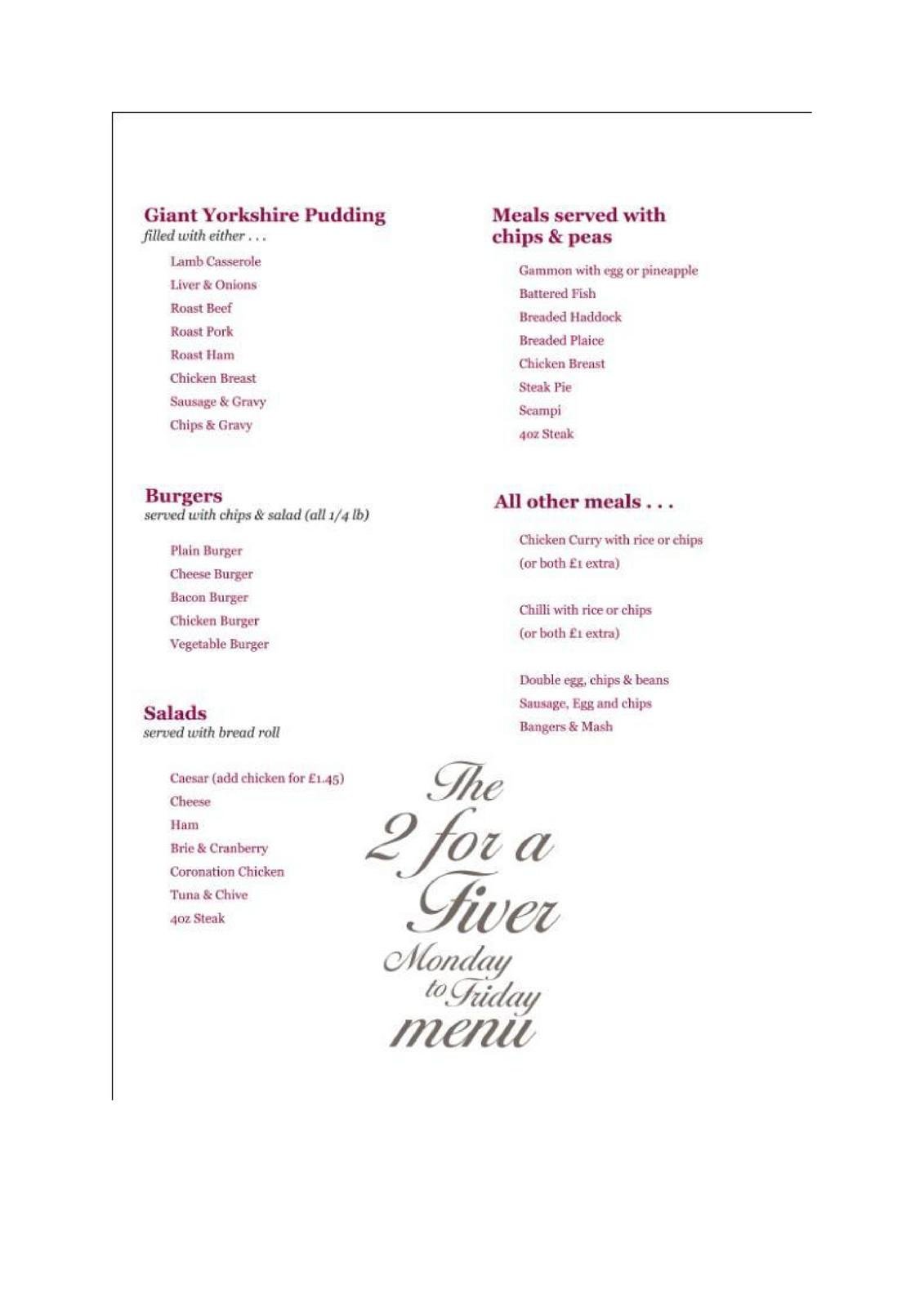 #3 of 6 Price Lists & Menus – The Blue Ball Inn Sheffield Traditional ...