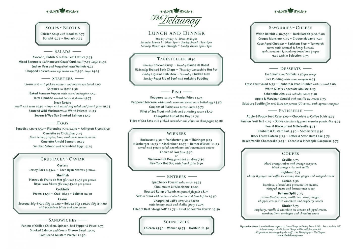 #2 of 8 Price Lists & Menus – The Delaunay London English breakfast