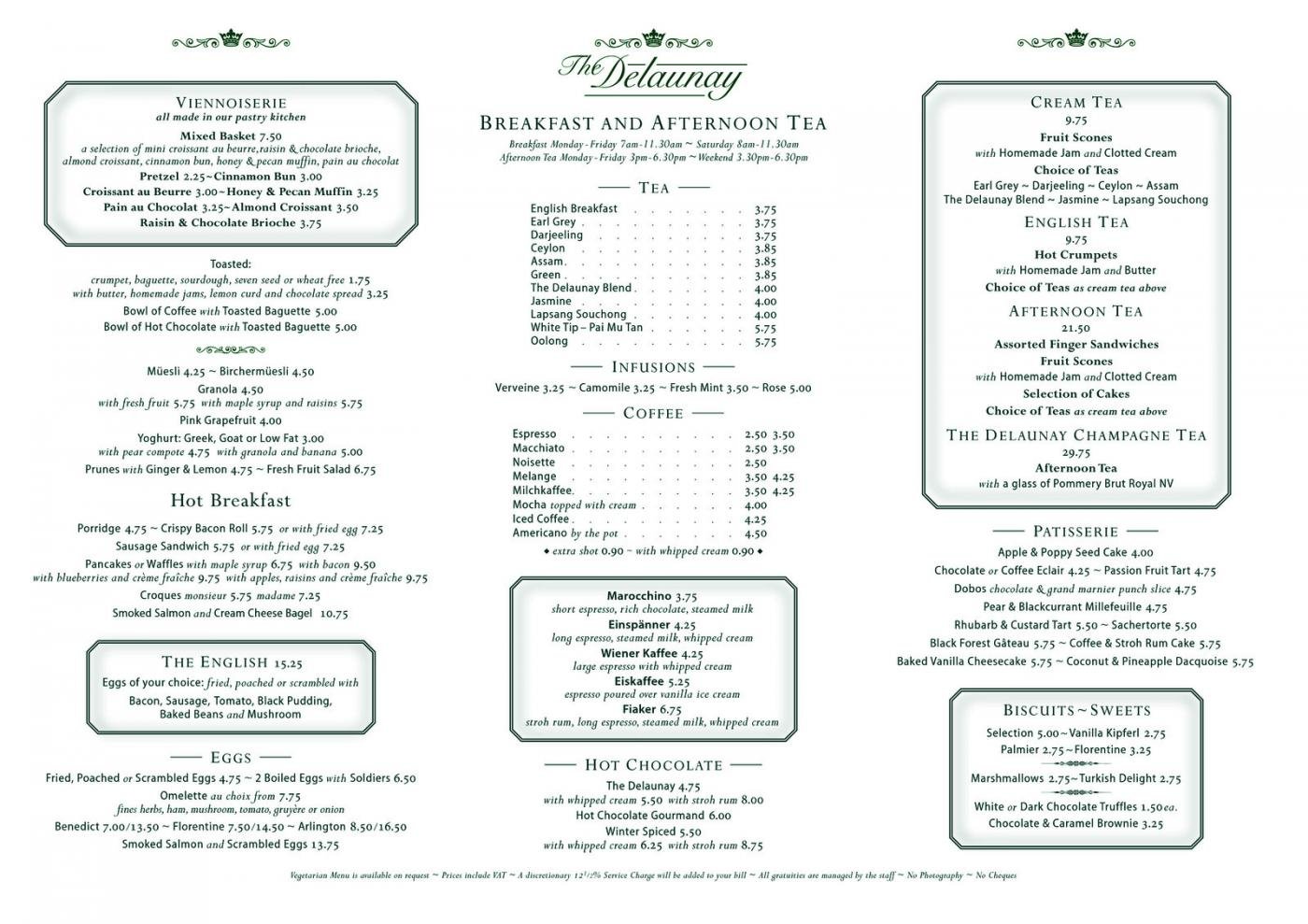 #3 of 8 Price Lists & Menus – The Delaunay London English breakfast