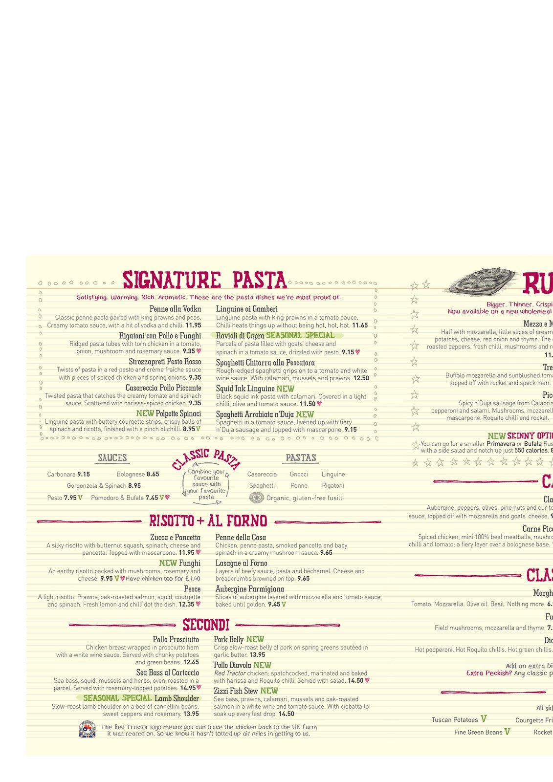 #2 of 5 Price Lists & Menus – Zizzi Portsmouth Pizza and Pasta