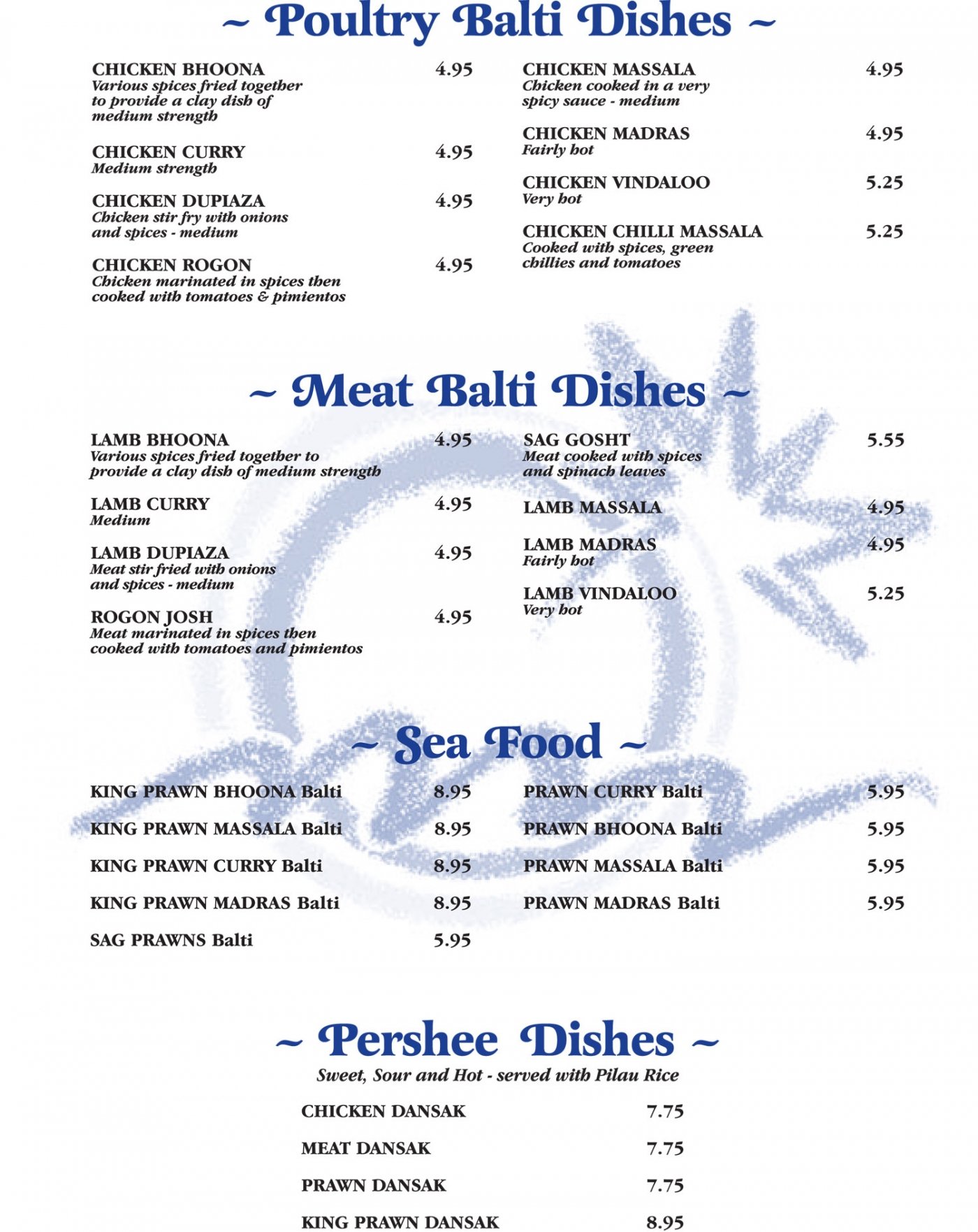 #5 of 6 Price Lists & Menus – The Maldives Indian Restaurant Larkhill ...
