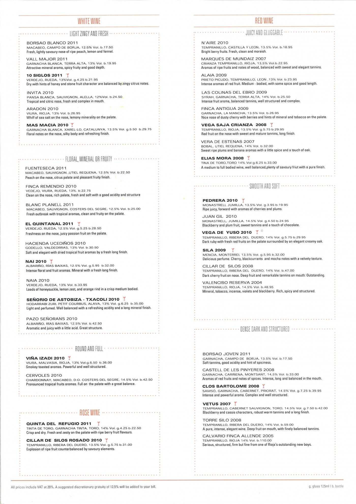 #3 of 4 Price Lists & Menus – Tapas Brindisa Soho London Spanish Restaurant