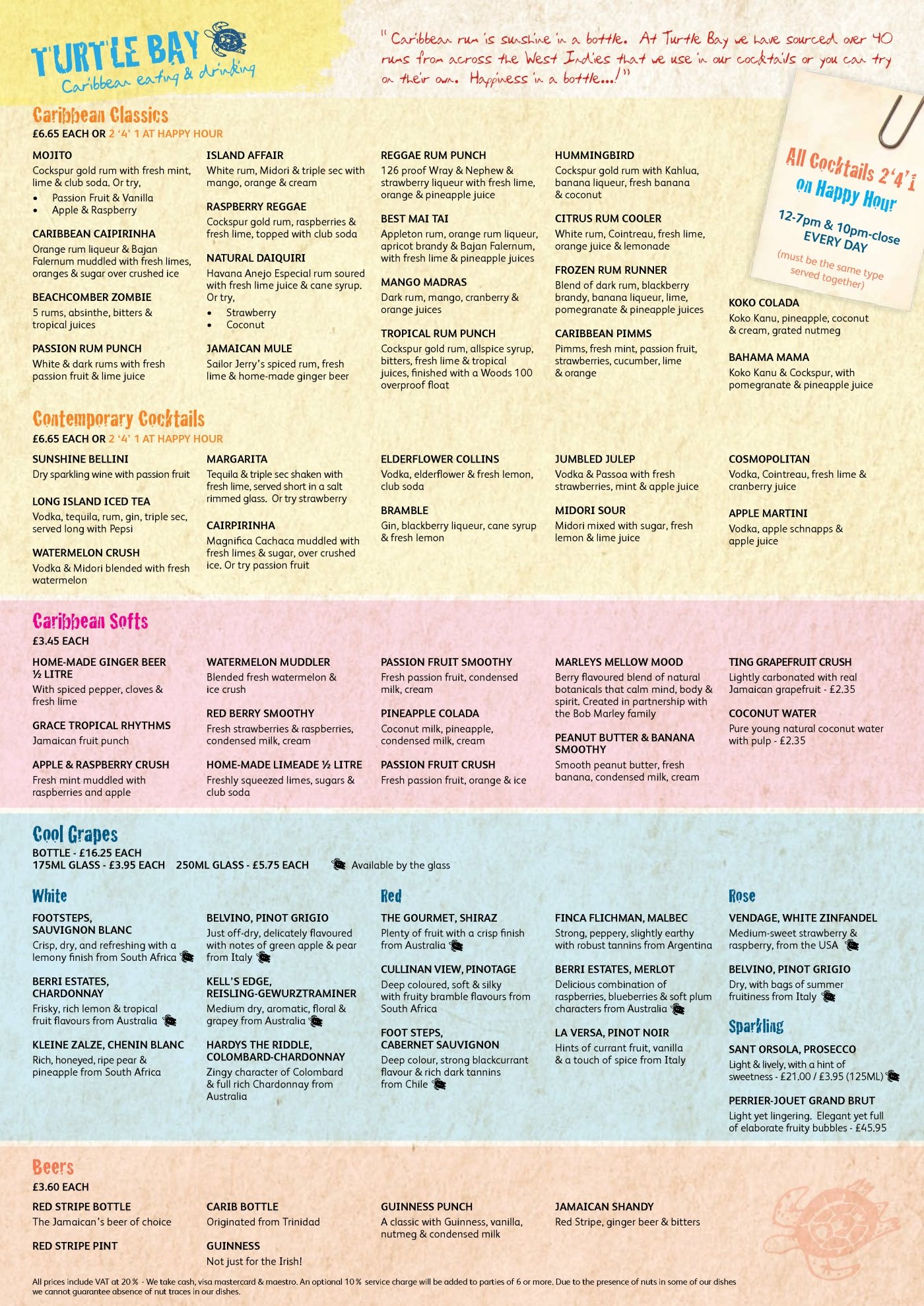 #2 of 5 Price Lists & Menus – Turtle Bay - Southampton Southampton ...