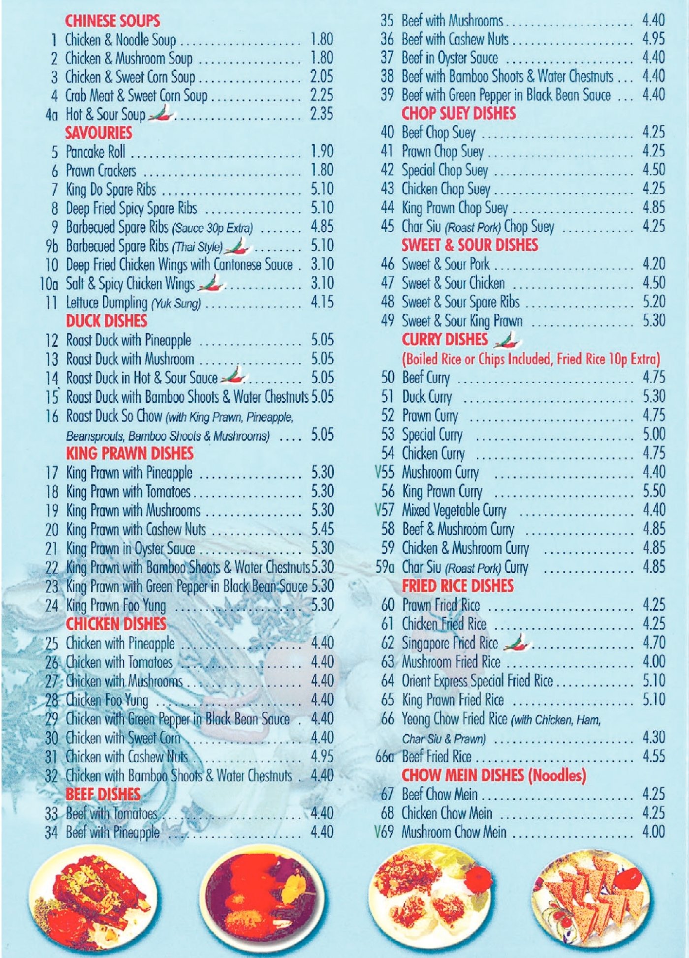 #2 of 4 Price Lists & Menus – Oriental Express Takeaway Worcester ...