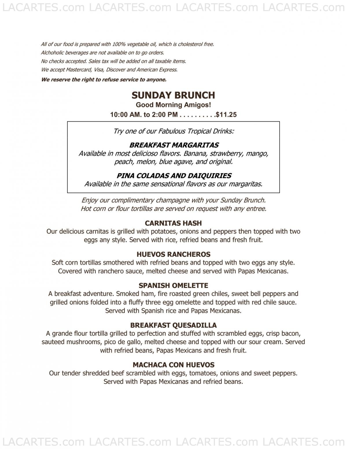 #16 of 16 Price Lists & Menus – Don Jose and Ricardo's Mexican Cafe ...