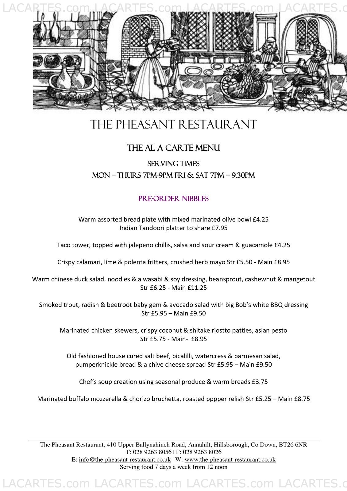 #4 of 11 Price Lists & Menus – The Pheasant Restaurant Annahilt Kid's menu