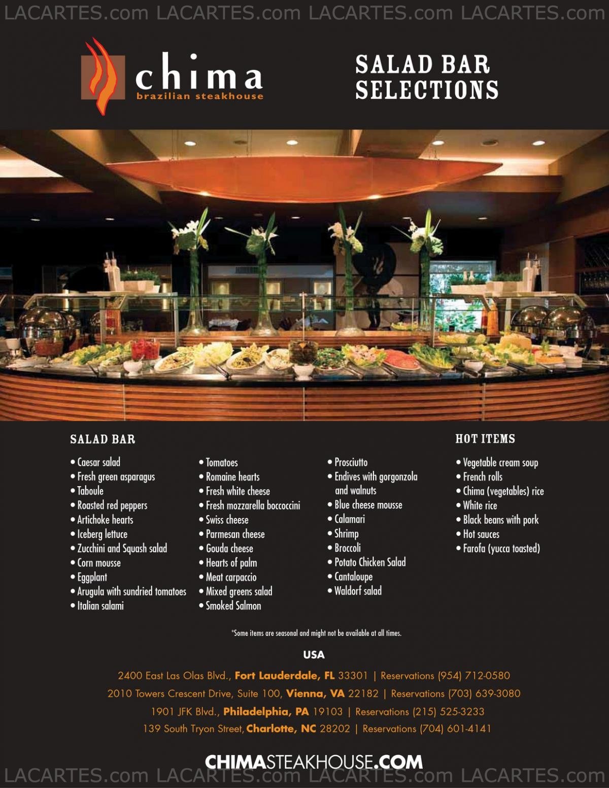 #2 of 3 Price Lists & Menus – Chima Brazilian Steakhouse Philadelphia ...