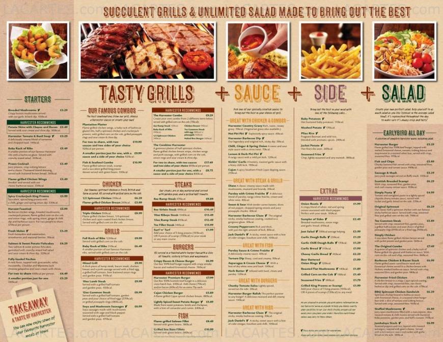 #6 of 10 Price Lists & Menus – Harvester Crawley Traditional English ...
